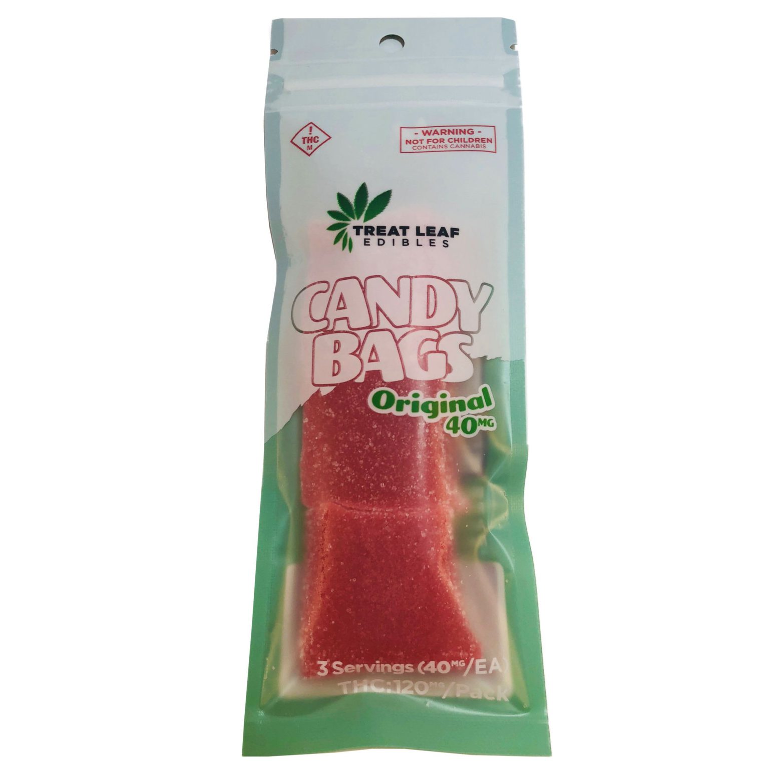 Buy Treat Leaf Edibles Original 40mg THC Candy Bags (3-Pack Gummy ...